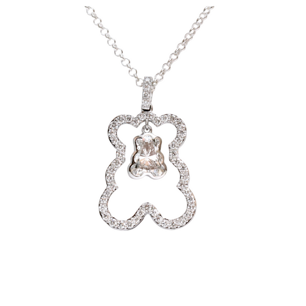 Teddy Diamond Pendant Necklace